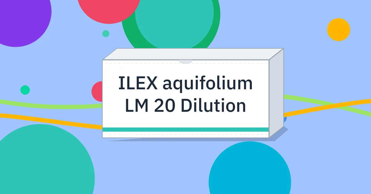 Symbolbild: Packung mit der Aufschrift ILEX aquifolium LM 20 Dilution (PZN 12912172) – Verfügbarkeit und Bezug in Apotheken in Frankfurt am Main
