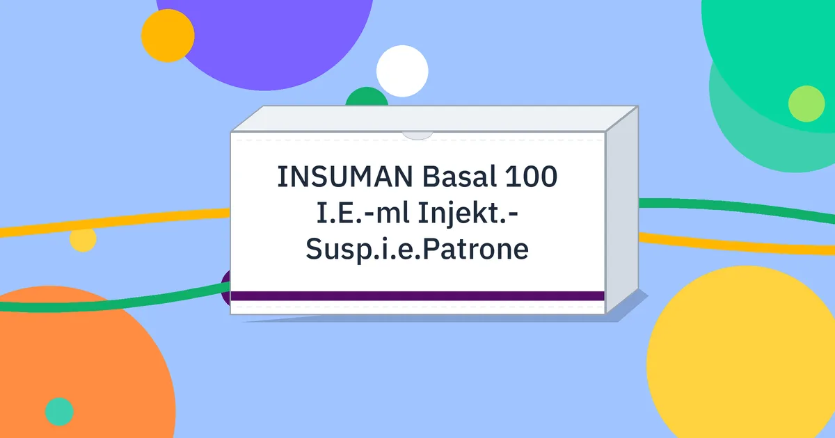 Symbolbild: Packung mit der Aufschrift INSUMAN Basal 100 I.E.-ml Injekt.-Susp.i.e.Patrone (PZN 03428655) – Verfügbarkeit und Bezug in Apotheken in Frankfurt am Main