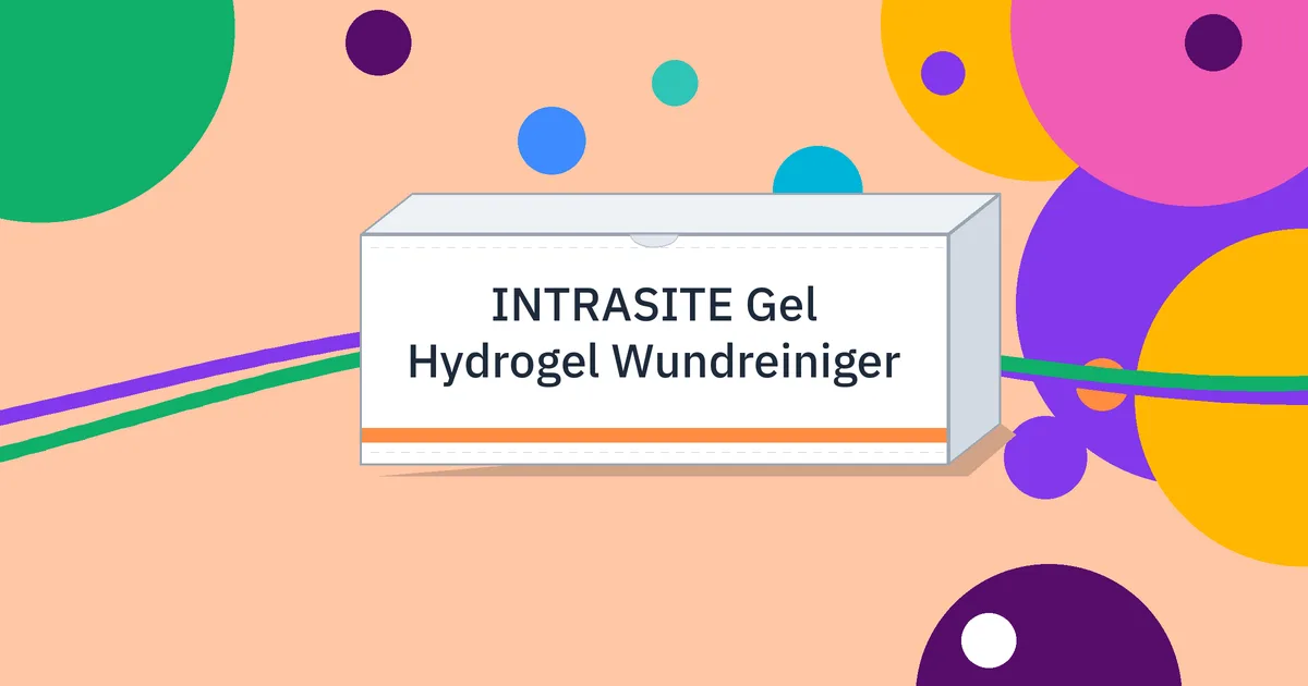 Symbolbild: Packung mit der Aufschrift INTRASITE Gel Hydrogel Wundreiniger (PZN 11299309) – Verfügbarkeit und Bezug in Apotheken in Frankfurt am Main