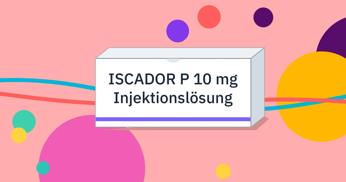 Symbolbild: Packung mit der Aufschrift ISCADOR P 10 mg Injektionslösung (PZN 01385858) – Verfügbarkeit und Bezug in Apotheken in Frankfurt am Main