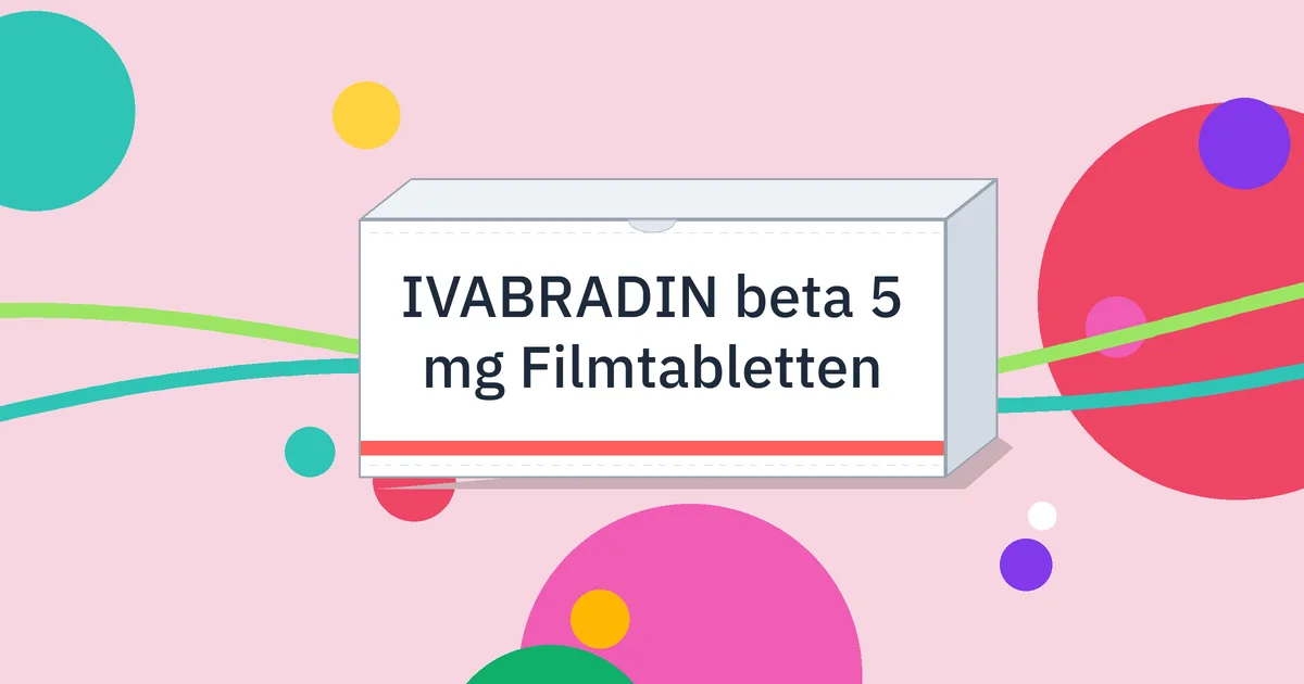 Symbolbild: Packung mit der Aufschrift IVABRADIN beta 5 mg Filmtabletten (PZN 09305238) – Verfügbarkeit und Bezug in Apotheken in Frankfurt am Main