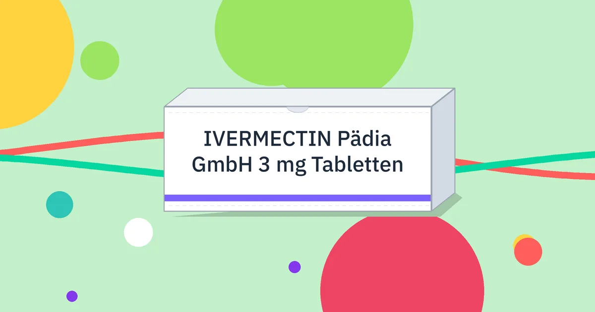 Symbolbild: Packung mit der Aufschrift IVERMECTIN Pädia GmbH 3 mg Tabletten (PZN 19994919) – Verfügbarkeit und Bezug in Apotheken in Frankfurt am Main