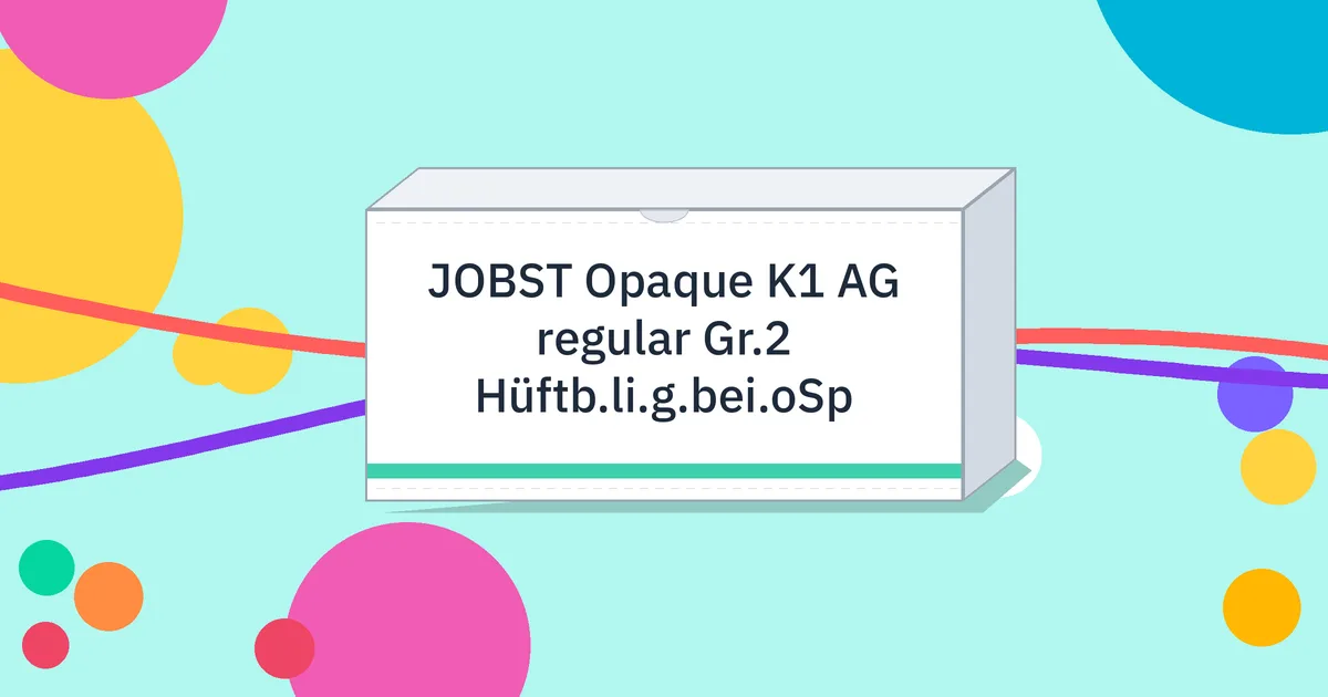 Symbolbild: Packung mit der Aufschrift JOBST Opaque K1 AG regular Gr.2 Hüftb.li.g.bei.oSp (PZN 16272120) – Verfügbarkeit und Bezug in Apotheken in Frankfurt am Main