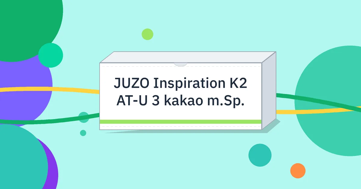Symbolbild: Packung mit der Aufschrift JUZO Inspiration K2 AT-U 3 kakao m.Sp. (PZN 14927723) – Verfügbarkeit und Bezug in Apotheken in Frankfurt am Main