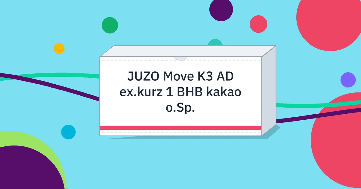 Symbolbild: Packung mit der Aufschrift JUZO Move K3 AD ex.kurz 1 BHB kakao o.Sp. (PZN 18574368) – Verfügbarkeit und Bezug in Apotheken in Frankfurt am Main