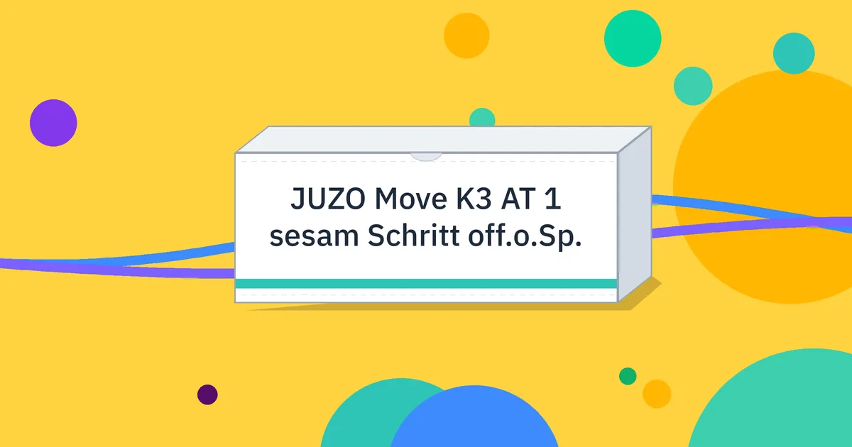 Symbolbild: Packung mit der Aufschrift JUZO Move K3 AT 1 sesam Schritt off.o.Sp. (PZN 20678945) – Verfügbarkeit und Bezug in Apotheken in Frankfurt am Main