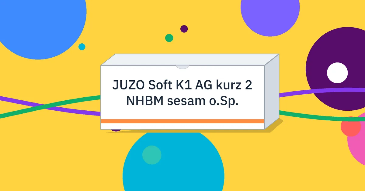 Symbolbild: Packung mit der Aufschrift JUZO Soft K1 AG kurz 2 NHBM sesam o.Sp. (PZN 14995222) – Verfügbarkeit und Bezug in Apotheken in Frankfurt am Main