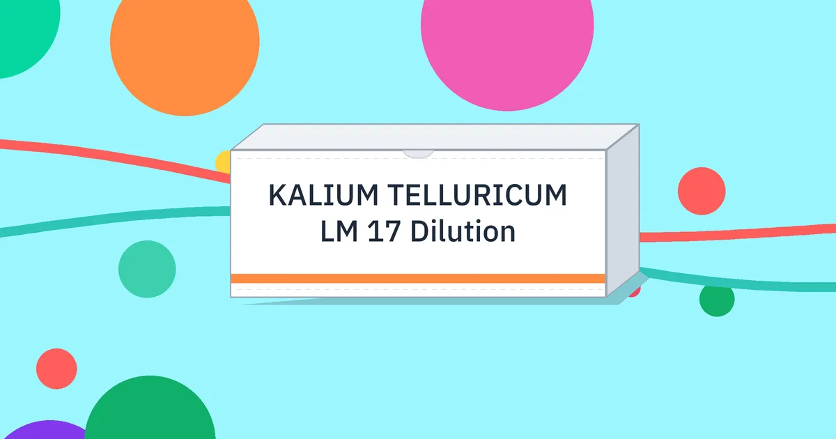 Symbolbild: Packung mit der Aufschrift KALIUM TELLURICUM LM 17 Dilution (PZN 12927280) – Verfügbarkeit und Bezug in Apotheken in Frankfurt am Main