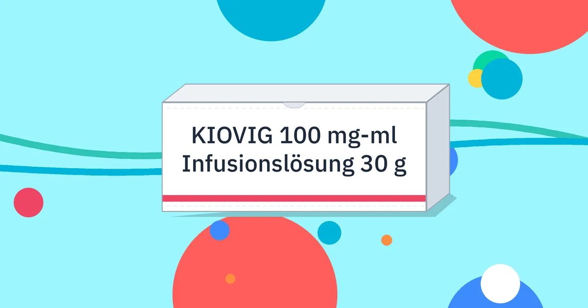 Symbolbild: Packung mit der Aufschrift KIOVIG 100 mg-ml Infusionslösung 30 g (PZN 07604617) – Verfügbarkeit und Bezug in Apotheken in Frankfurt am Main