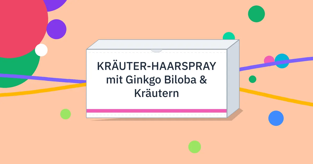 Symbolbild: Packung mit der Aufschrift KRÄUTER-HAARSPRAY mit Ginkgo Biloba & Kräutern (PZN 18249800) – Verfügbarkeit und Bezug in Apotheken in Frankfurt am Main