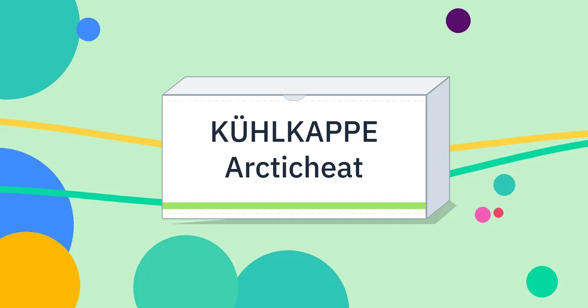 Symbolbild: Packung mit der Aufschrift KÜHLKAPPE Arcticheat (PZN 02291906) – Verfügbarkeit und Bezug in Apotheken in Frankfurt am Main