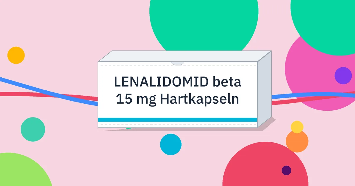 Symbolbild: Packung mit der Aufschrift LENALIDOMID beta 15 mg Hartkapseln (PZN 17243675) – Verfügbarkeit und Bezug in Apotheken in Frankfurt am Main