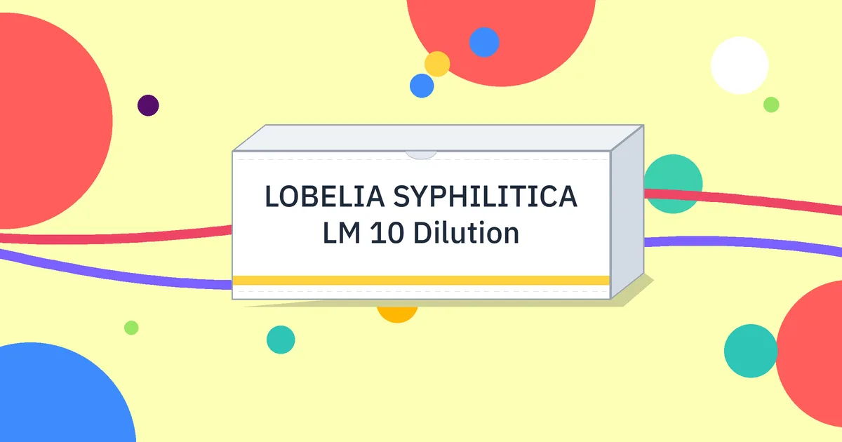 Symbolbild: Packung mit der Aufschrift LOBELIA SYPHILITICA LM 10 Dilution (PZN 13534766) – Verfügbarkeit und Bezug in Apotheken in Frankfurt am Main