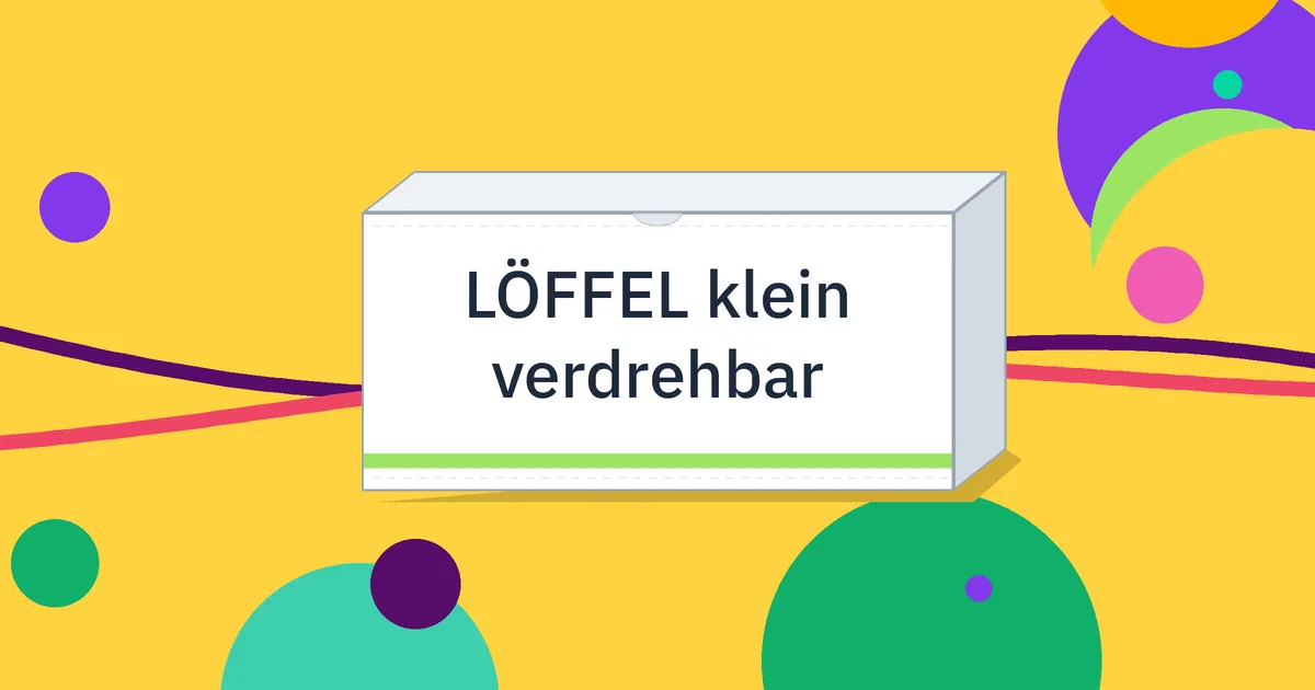 Symbolbild: Packung mit der Aufschrift LÖFFEL klein verdrehbar (PZN 11658820) – Verfügbarkeit und Bezug in Apotheken in Frankfurt am Main