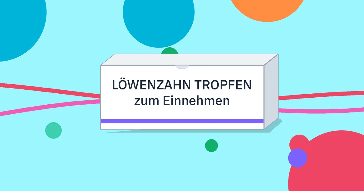 Symbolbild: Packung mit der Aufschrift LÖWENZAHN TROPFEN zum Einnehmen (PZN 17427582) – Verfügbarkeit und Bezug in Apotheken in Frankfurt am Main