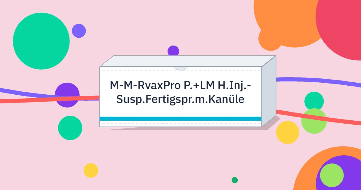 Symbolbild: Packung mit der Aufschrift M-M-RvaxPro P.+LM H.Inj.-Susp.Fertigspr.m.Kanüle (PZN 07293442) – Verfügbarkeit und Bezug in Apotheken in Frankfurt am Main