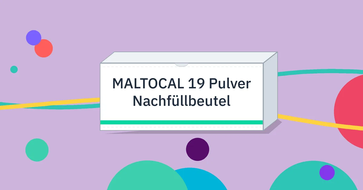 Symbolbild: Packung mit der Aufschrift MALTOCAL 19 Pulver Nachfüllbeutel (PZN 01892495) – Verfügbarkeit und Bezug in Apotheken in Frankfurt am Main