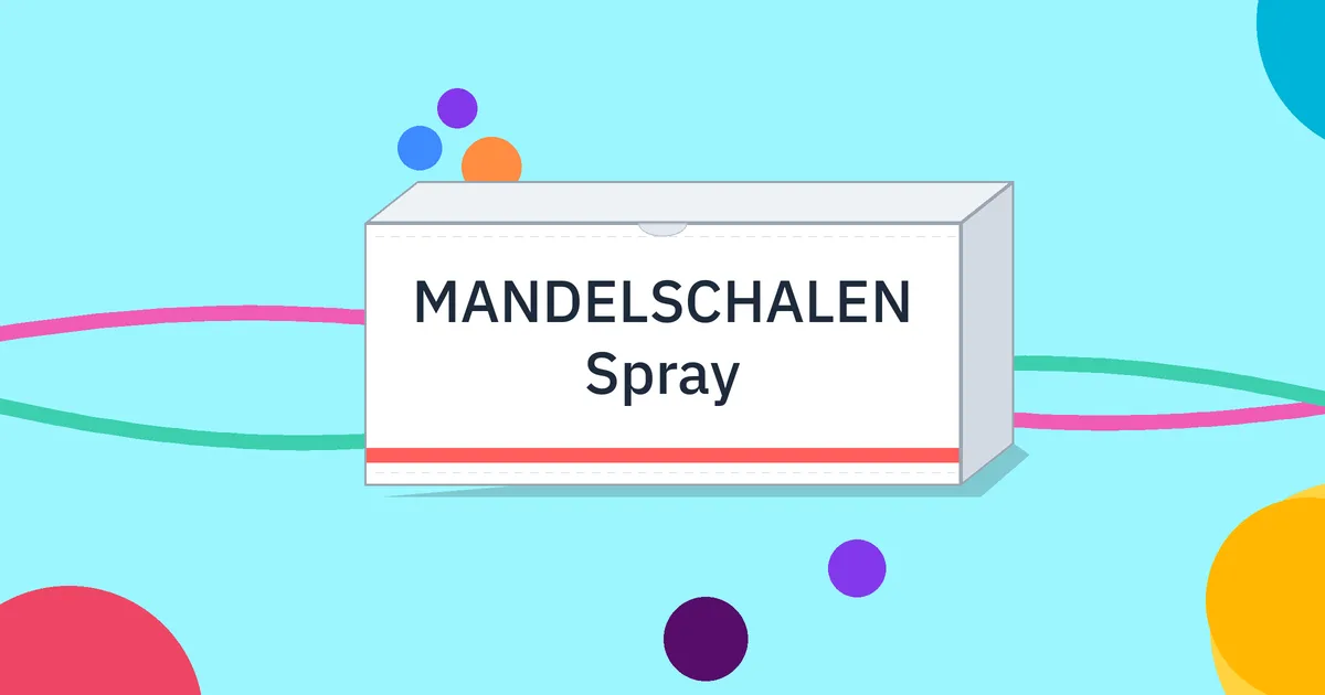 Symbolbild: Packung mit der Aufschrift MANDELSCHALEN Spray (PZN 19418860) – Verfügbarkeit und Bezug in Apotheken in Frankfurt am Main