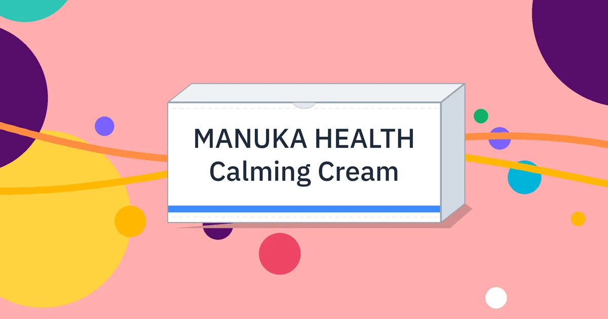 Symbolbild: Packung mit der Aufschrift MANUKA HEALTH Calming Cream (PZN 16878331) – Verfügbarkeit und Bezug in Apotheken in Frankfurt am Main