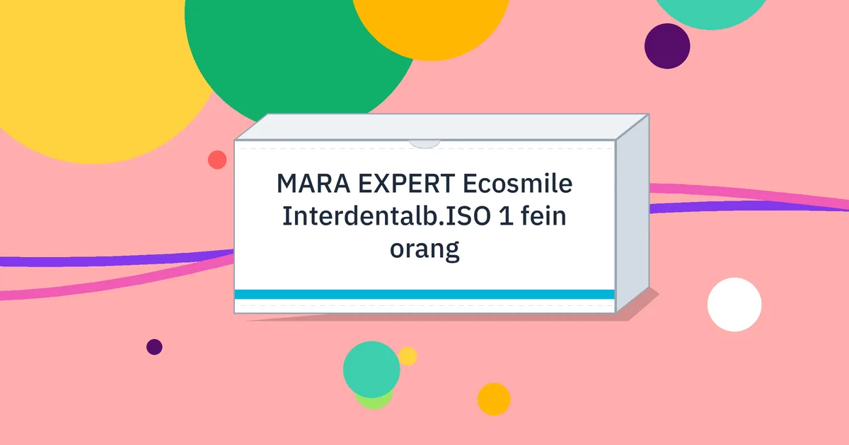 Symbolbild: Packung mit der Aufschrift MARA EXPERT Ecosmile Interdentalb.ISO 1 fein orang (PZN 16780135) – Verfügbarkeit und Bezug in Apotheken in Frankfurt am Main