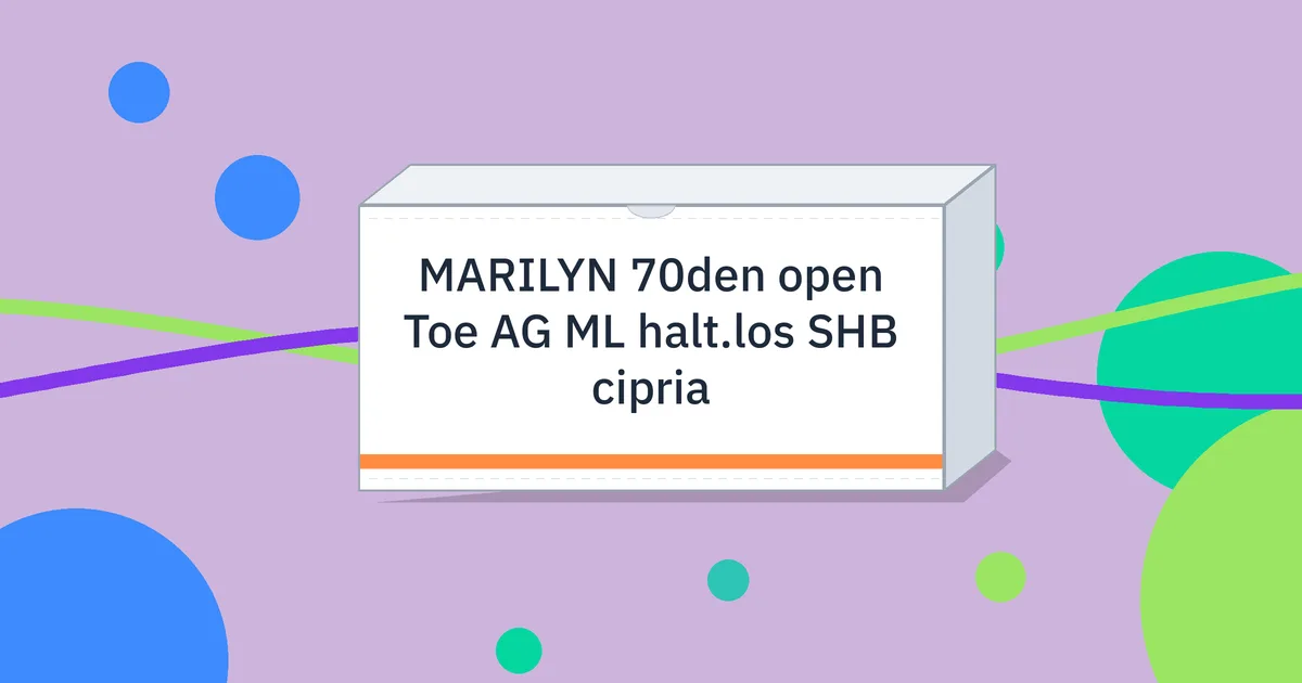 Symbolbild: Packung mit der Aufschrift MARILYN 70den open Toe AG ML halt.los SHB cipria (PZN 16188224) – Verfügbarkeit und Bezug in Apotheken in Frankfurt am Main