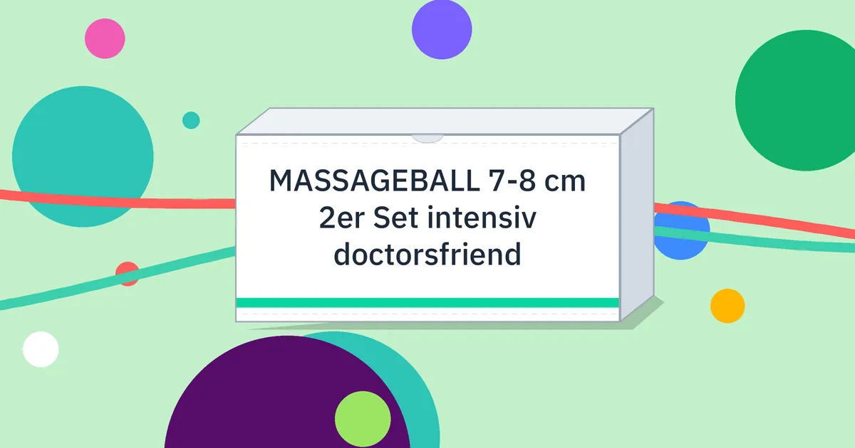 Symbolbild: Packung mit der Aufschrift MASSAGEBALL 7-8 cm 2er Set intensiv doctorsfriend (PZN 19539776) – Verfügbarkeit und Bezug in Apotheken in Frankfurt am Main
