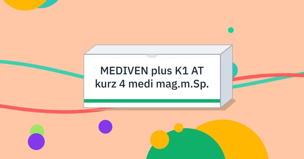 Symbolbild: Packung mit der Aufschrift MEDIVEN plus K1 AT kurz 4 medi mag.m.Sp. (PZN 15026850) – Verfügbarkeit und Bezug in Apotheken in Frankfurt am Main