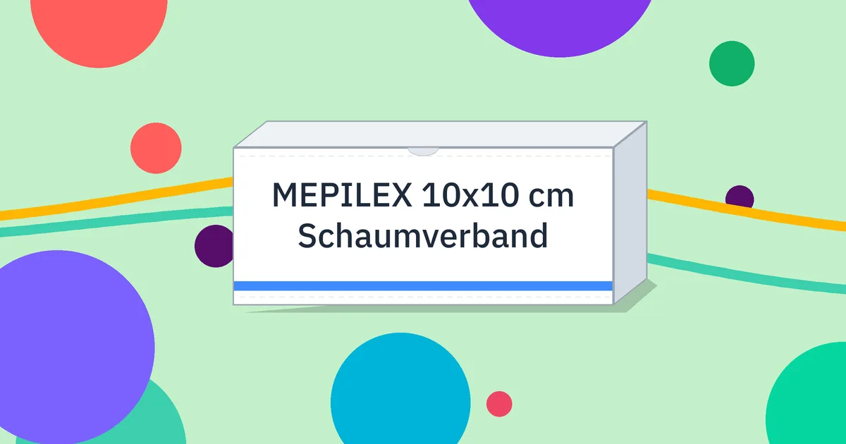 Symbolbild: Packung mit der Aufschrift MEPILEX 10x10 cm Schaumverband (PZN 19701892) – Verfügbarkeit und Bezug in Apotheken in Frankfurt am Main