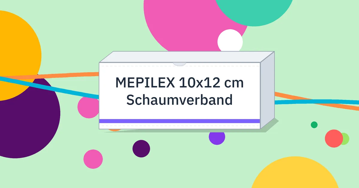 Symbolbild: Packung mit der Aufschrift MEPILEX 10x12 cm Schaumverband (PZN 14300906) – Verfügbarkeit und Bezug in Apotheken in Frankfurt am Main