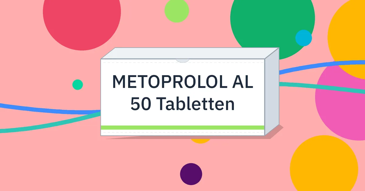 Symbolbild: Packung mit der Aufschrift METOPROLOL AL 50 Tabletten (PZN 04751542) – Verfügbarkeit und Bezug in Apotheken in Frankfurt am Main