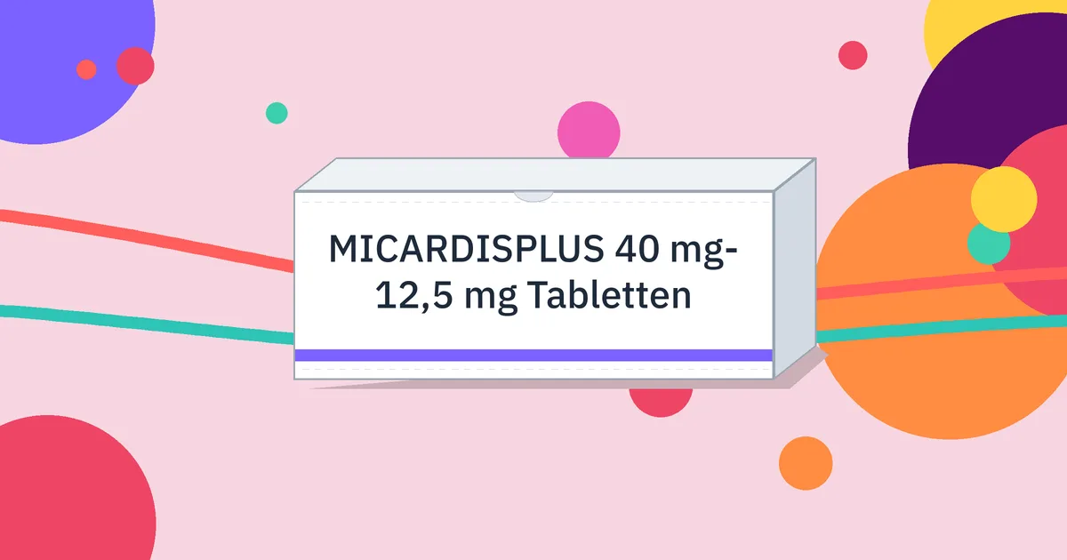Symbolbild: Packung mit der Aufschrift MICARDISPLUS 40 mg-12,5 mg Tabletten (PZN 06581765) – Verfügbarkeit und Bezug in Apotheken in Frankfurt am Main