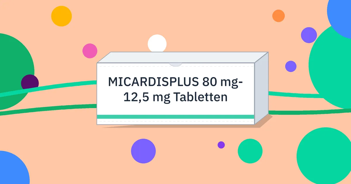 Symbolbild: Packung mit der Aufschrift MICARDISPLUS 80 mg-12,5 mg Tabletten (PZN 04215039) – Verfügbarkeit und Bezug in Apotheken in Frankfurt am Main