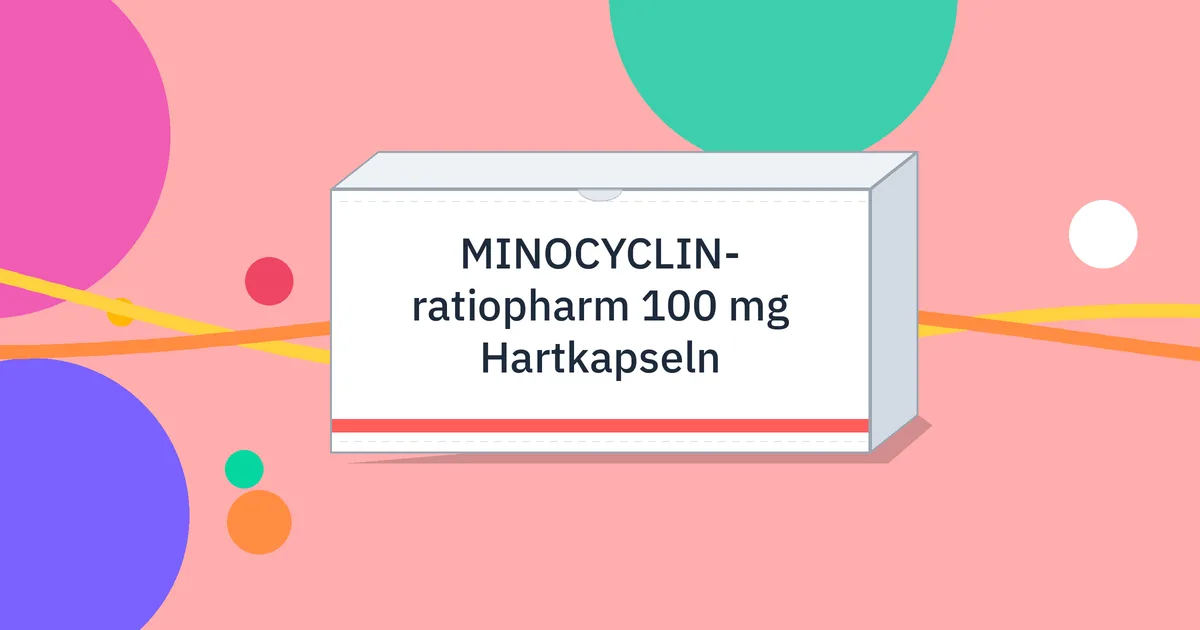 Symbolbild: Packung mit der Aufschrift MINOCYCLIN-ratiopharm 100 mg Hartkapseln (PZN 04921808) – Verfügbarkeit und Bezug in Apotheken in Frankfurt am Main