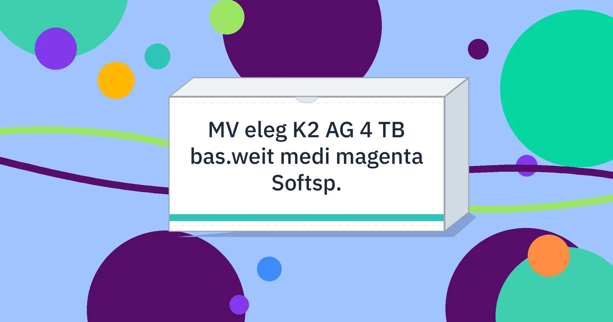 Symbolbild: Packung mit der Aufschrift MV eleg K2 AG 4 TB bas.weit medi magenta Softsp. (PZN 15283363) – Verfügbarkeit und Bezug in Apotheken in Frankfurt am Main
