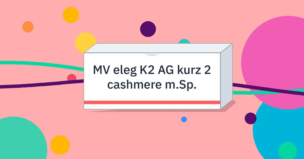 Symbolbild: Packung mit der Aufschrift MV eleg K2 AG kurz 2 cashmere m.Sp. (PZN 15284115) – Verfügbarkeit und Bezug in Apotheken in Frankfurt am Main