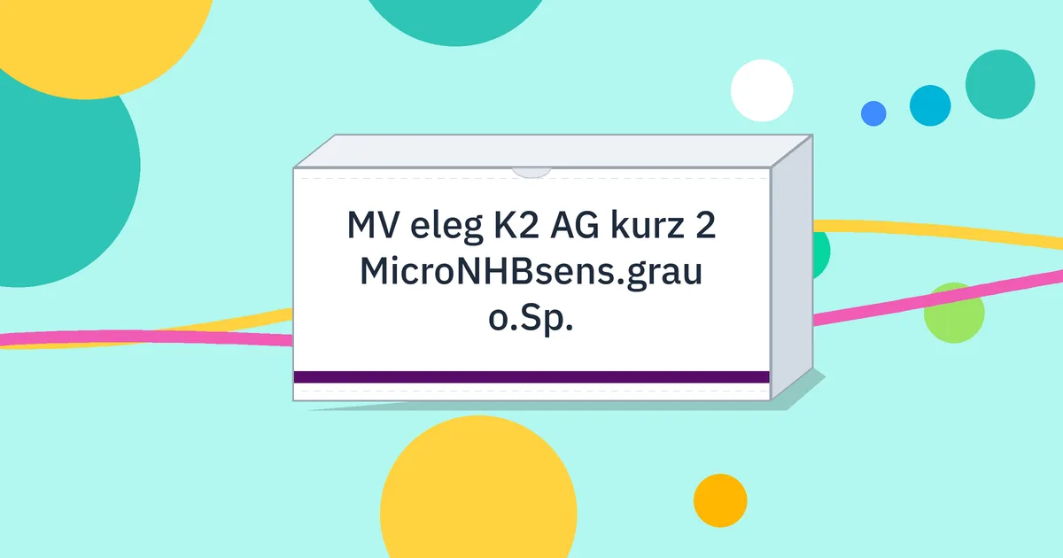 Symbolbild: Packung mit der Aufschrift MV eleg K2 AG kurz 2 MicroNHBsens.grau o.Sp. (PZN 18926726) – Verfügbarkeit und Bezug in Apotheken in Frankfurt am Main