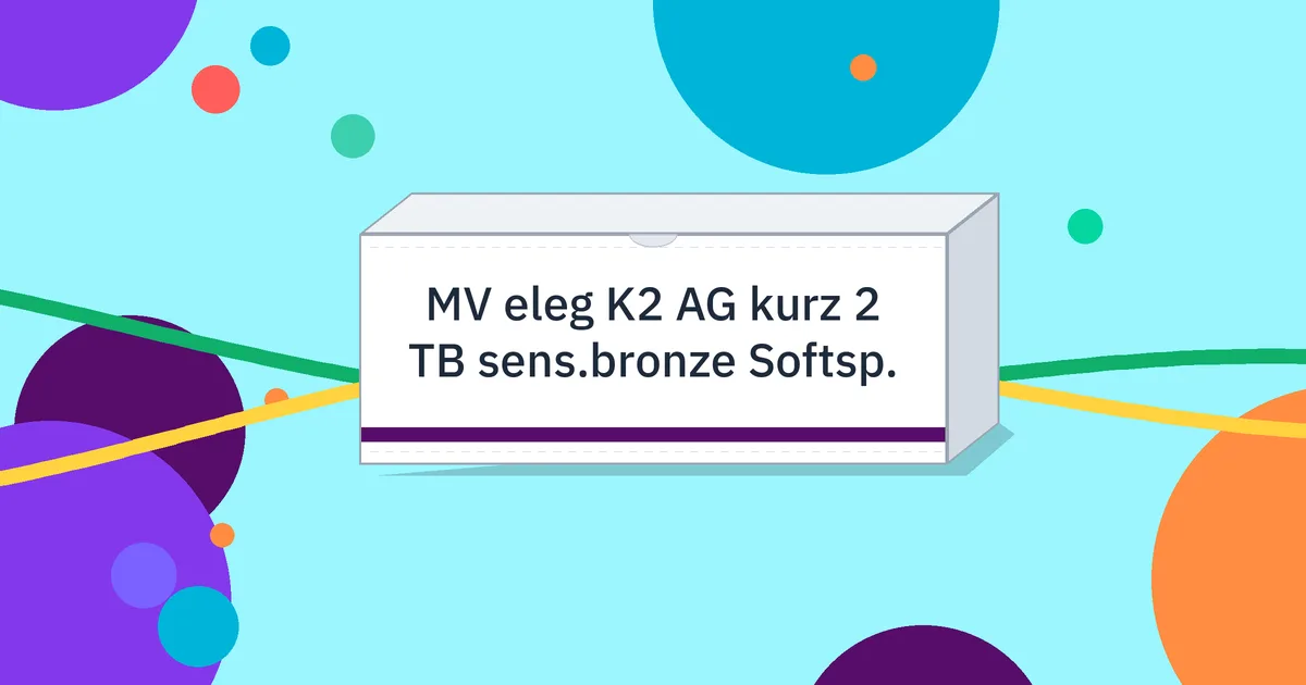 Symbolbild: Packung mit der Aufschrift MV eleg K2 AG kurz 2 TB sens.bronze Softsp. (PZN 14716601) – Verfügbarkeit und Bezug in Apotheken in Frankfurt am Main