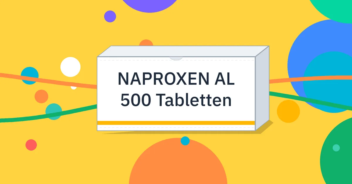 Symbolbild: Packung mit der Aufschrift NAPROXEN AL 500 Tabletten (PZN 04900367) – Verfügbarkeit und Bezug in Apotheken in Frankfurt am Main