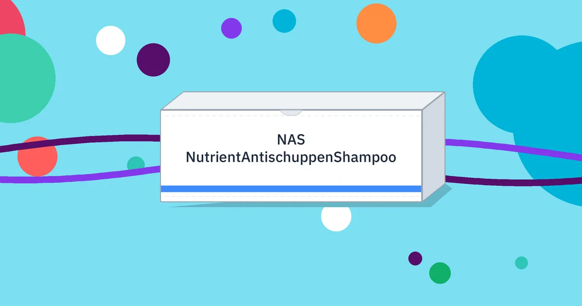 Symbolbild: Packung mit der Aufschrift NAS NutrientAntischuppenShampoo (PZN 06818345) – Verfügbarkeit und Bezug in Apotheken in Frankfurt am Main