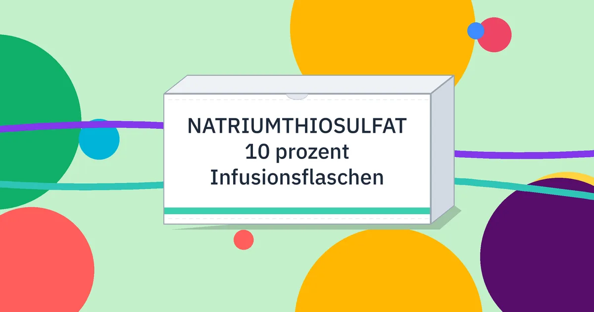 Symbolbild: Packung mit der Aufschrift NATRIUMTHIOSULFAT 10 prozent Infusionsflaschen (PZN 10134368) – Verfügbarkeit und Bezug in Apotheken in Frankfurt am Main