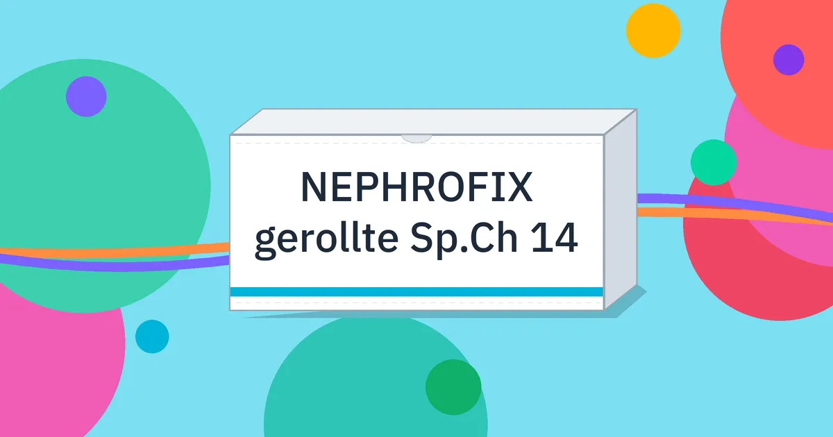 Symbolbild: Packung mit der Aufschrift NEPHROFIX gerollte Sp.Ch 14 (PZN 03201124) – Verfügbarkeit und Bezug in Apotheken in Frankfurt am Main