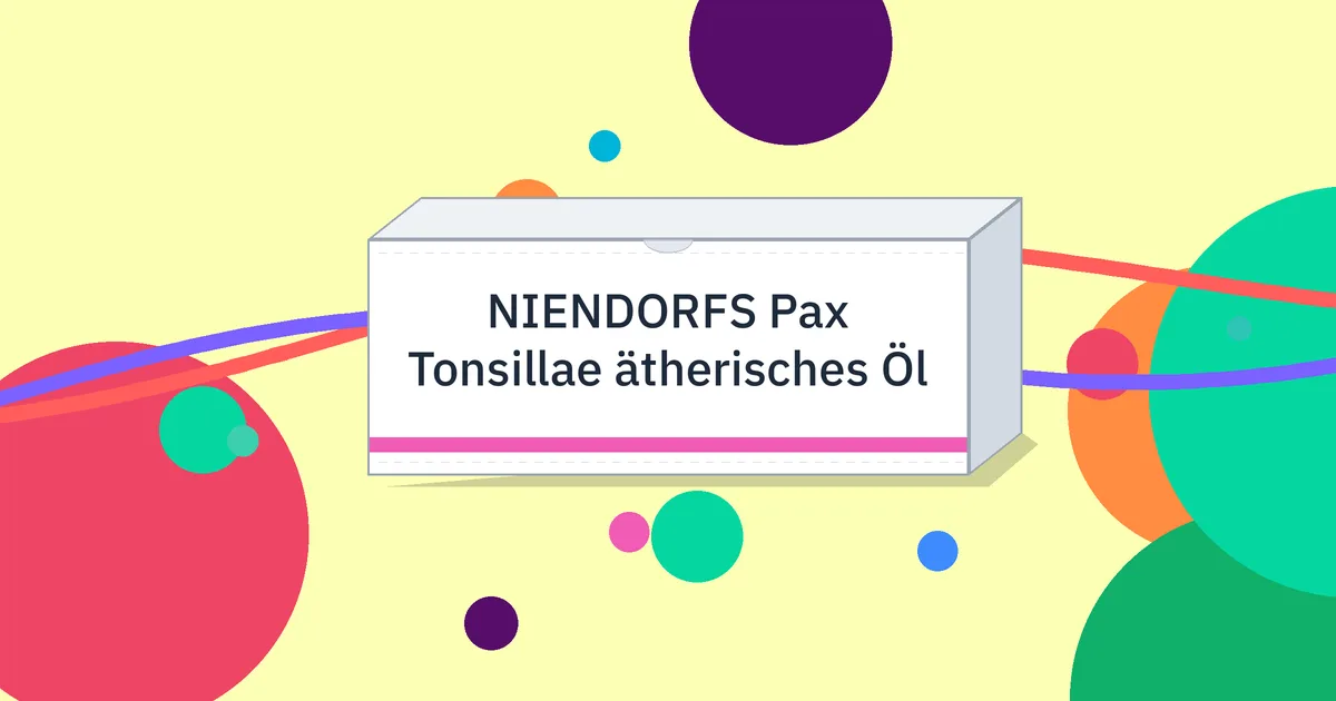 Symbolbild: Packung mit der Aufschrift NIENDORFS Pax Tonsillae ätherisches Öl (PZN 06197736) – Verfügbarkeit und Bezug in Apotheken in Frankfurt am Main