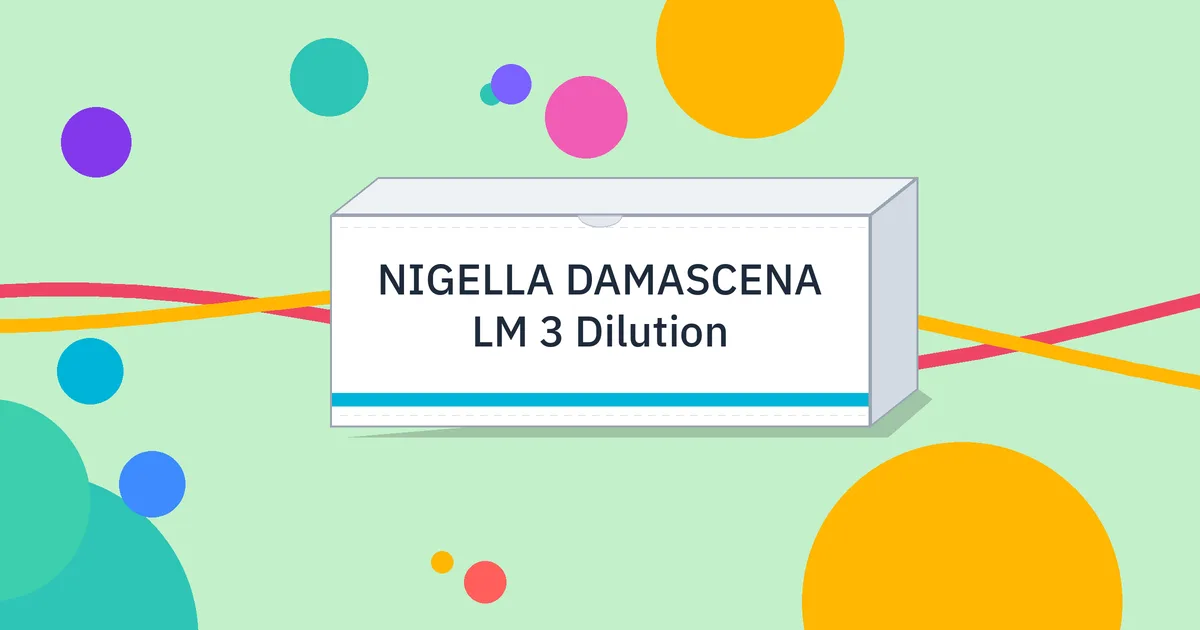 Symbolbild: Packung mit der Aufschrift NIGELLA DAMASCENA LM 3 Dilution (PZN 13618078) – Verfügbarkeit und Bezug in Apotheken in Frankfurt am Main