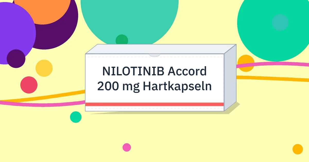 Symbolbild: Packung mit der Aufschrift NILOTINIB Accord 200 mg Hartkapseln (PZN 19444432) – Verfügbarkeit und Bezug in Apotheken in Frankfurt am Main