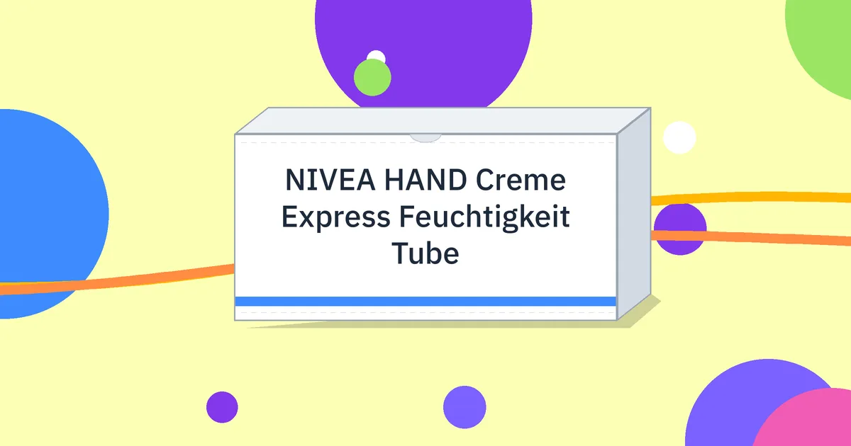 Symbolbild: Packung mit der Aufschrift NIVEA HAND Creme Express Feuchtigkeit Tube (PZN 17626229) – Verfügbarkeit und Bezug in Apotheken in Frankfurt am Main