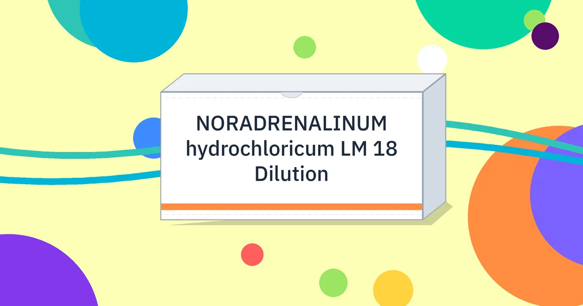 Symbolbild: Packung mit der Aufschrift NORADRENALINUM hydrochloricum LM 18 Dilution (PZN 13620106) – Verfügbarkeit und Bezug in Apotheken in Frankfurt am Main