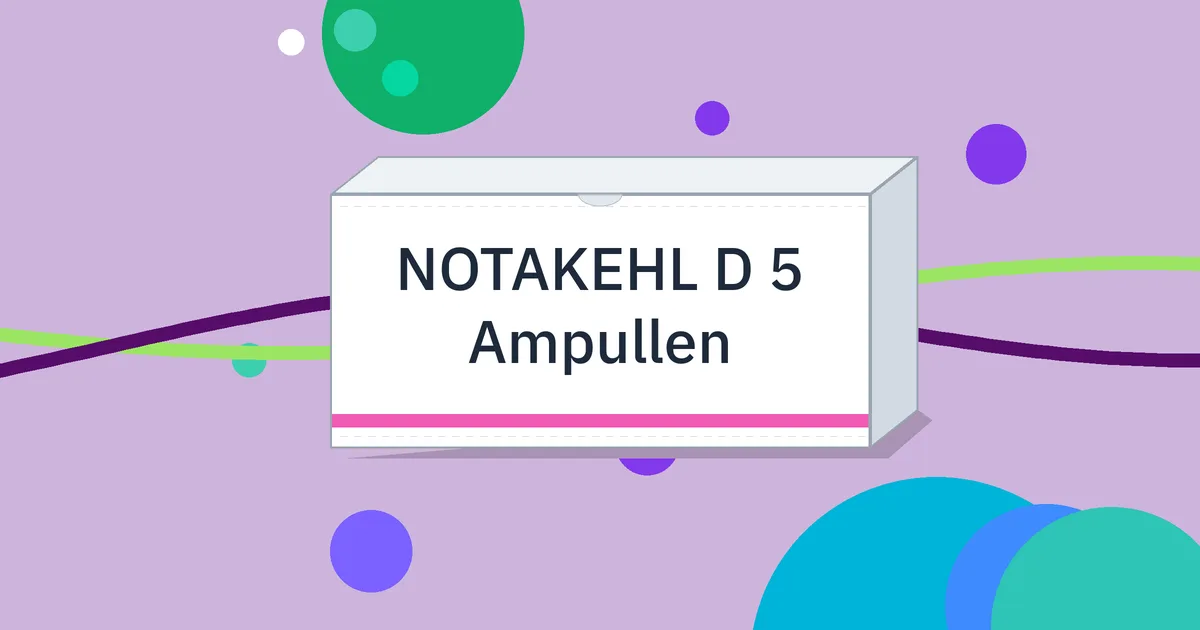 Symbolbild: Packung mit der Aufschrift NOTAKEHL D 5 Ampullen (PZN 03207090) – Verfügbarkeit und Bezug in Apotheken in Frankfurt am Main