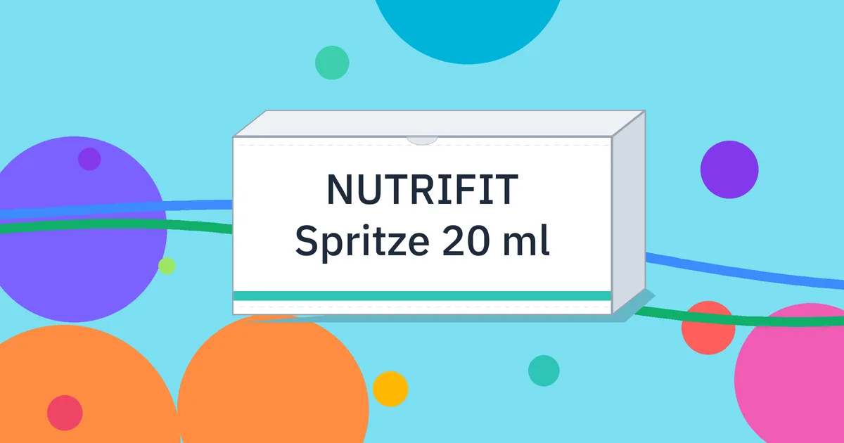 Symbolbild: Packung mit der Aufschrift NUTRIFIT Spritze 20 ml (PZN 13712133) – Verfügbarkeit und Bezug in Apotheken in Frankfurt am Main
