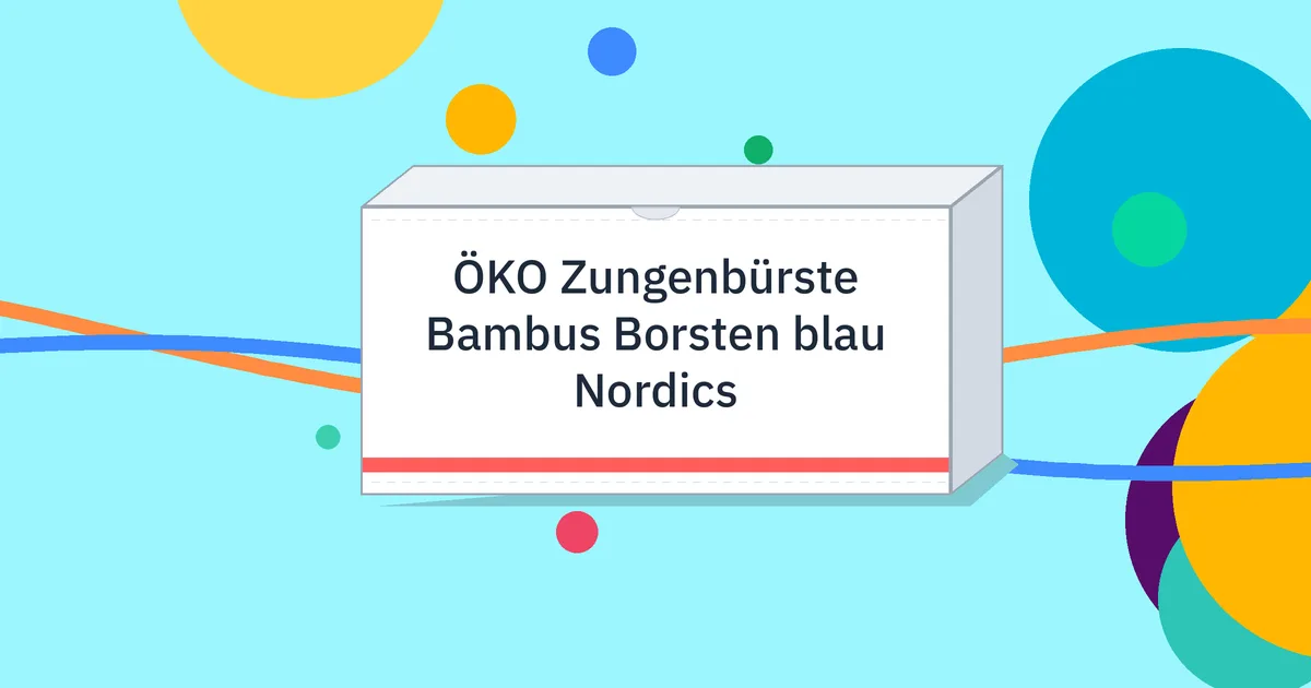Symbolbild: Packung mit der Aufschrift ÖKO Zungenbürste Bambus Borsten blau Nordics (PZN 16699456) – Verfügbarkeit und Bezug in Apotheken in Frankfurt am Main