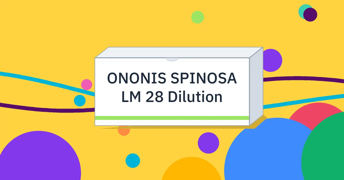 Symbolbild: Packung mit der Aufschrift ONONIS SPINOSA LM 28 Dilution (PZN 13625865) – Verfügbarkeit und Bezug in Apotheken in Frankfurt am Main